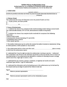 HIPAA Medical Records Release Form (pdf) | APRA